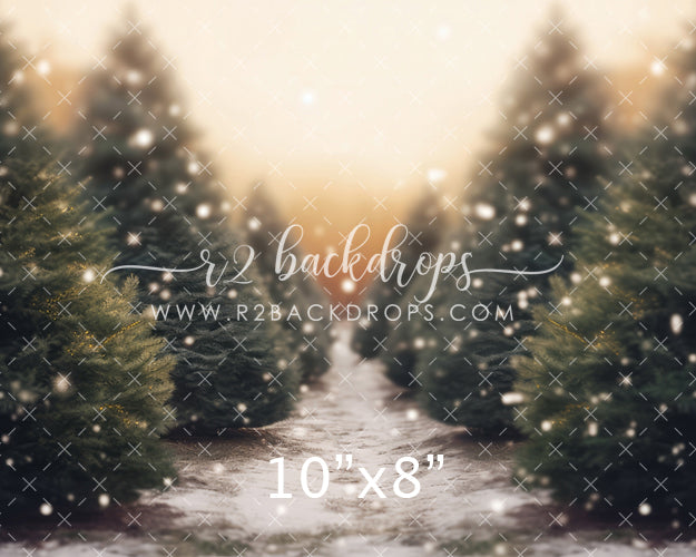 Snow Fall Tree Farm – r2backdrops