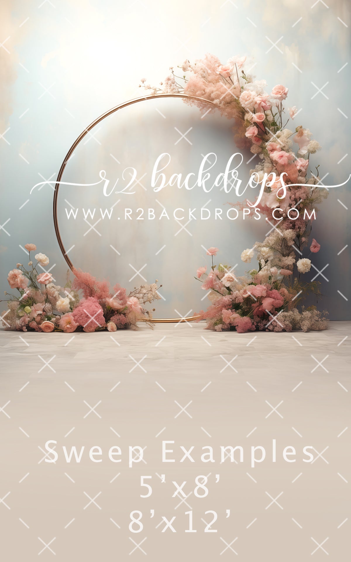 Lina Floral Hoop - Optional Sweep – r2backdrops