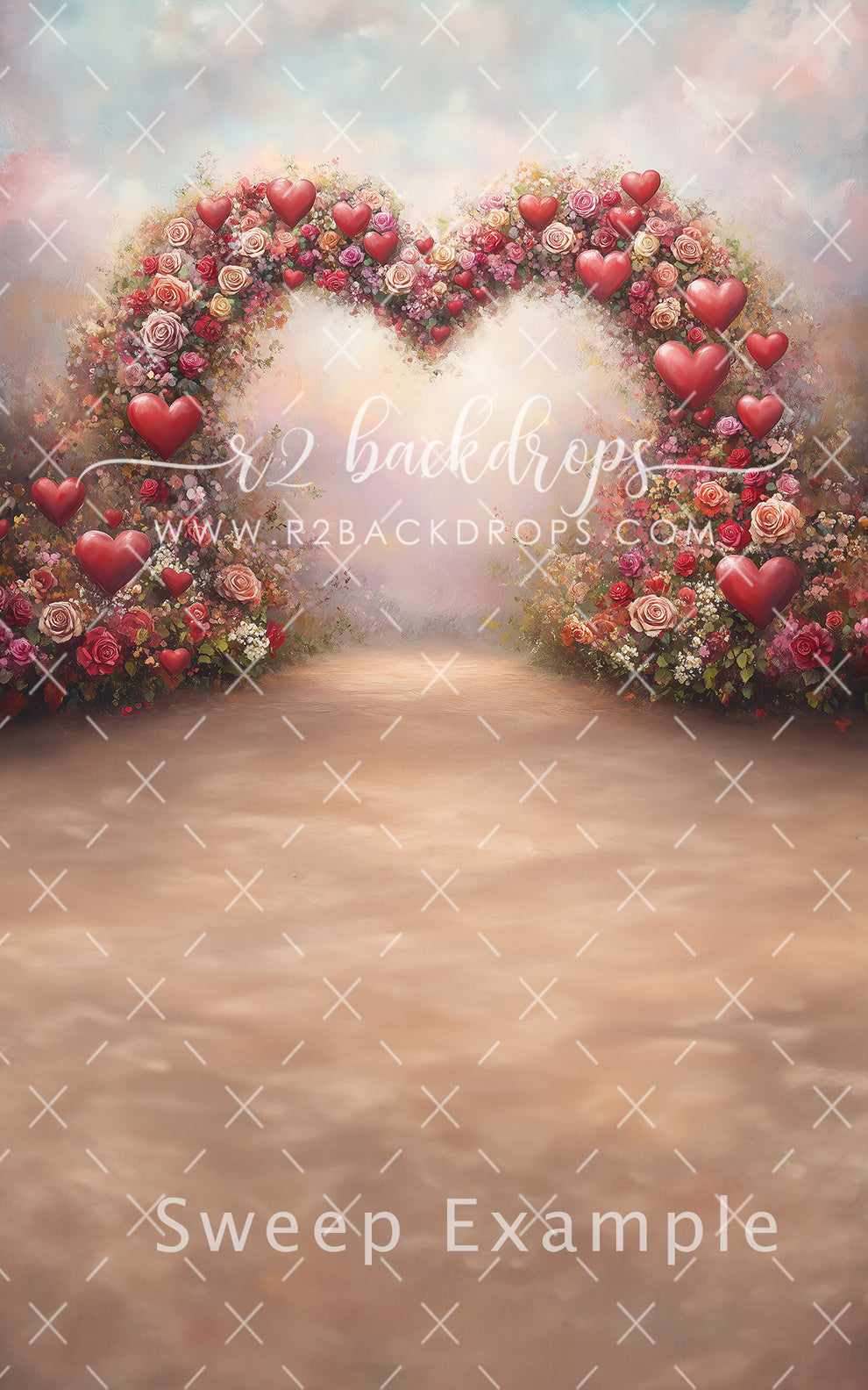 Rose Garden Arch (Optional Sweep) – r2backdrops