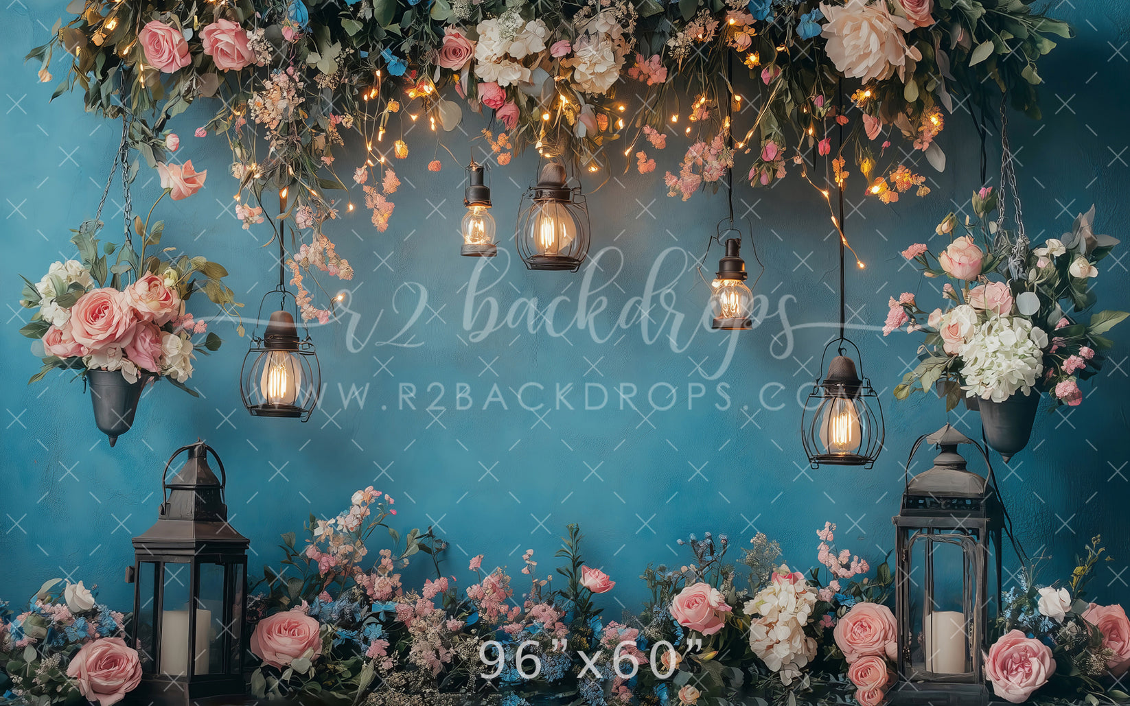 Blue Enchanted Lanterns – r2backdrops