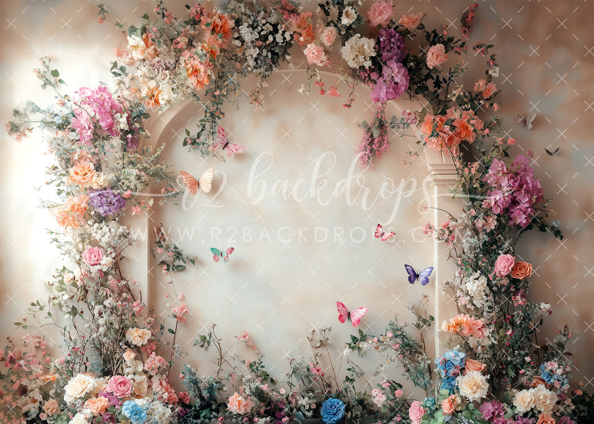 Floral Butterfly Arch – r2backdrops