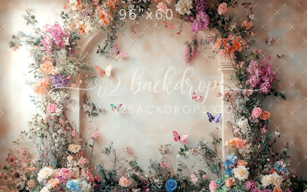Floral Butterfly Arch – r2backdrops